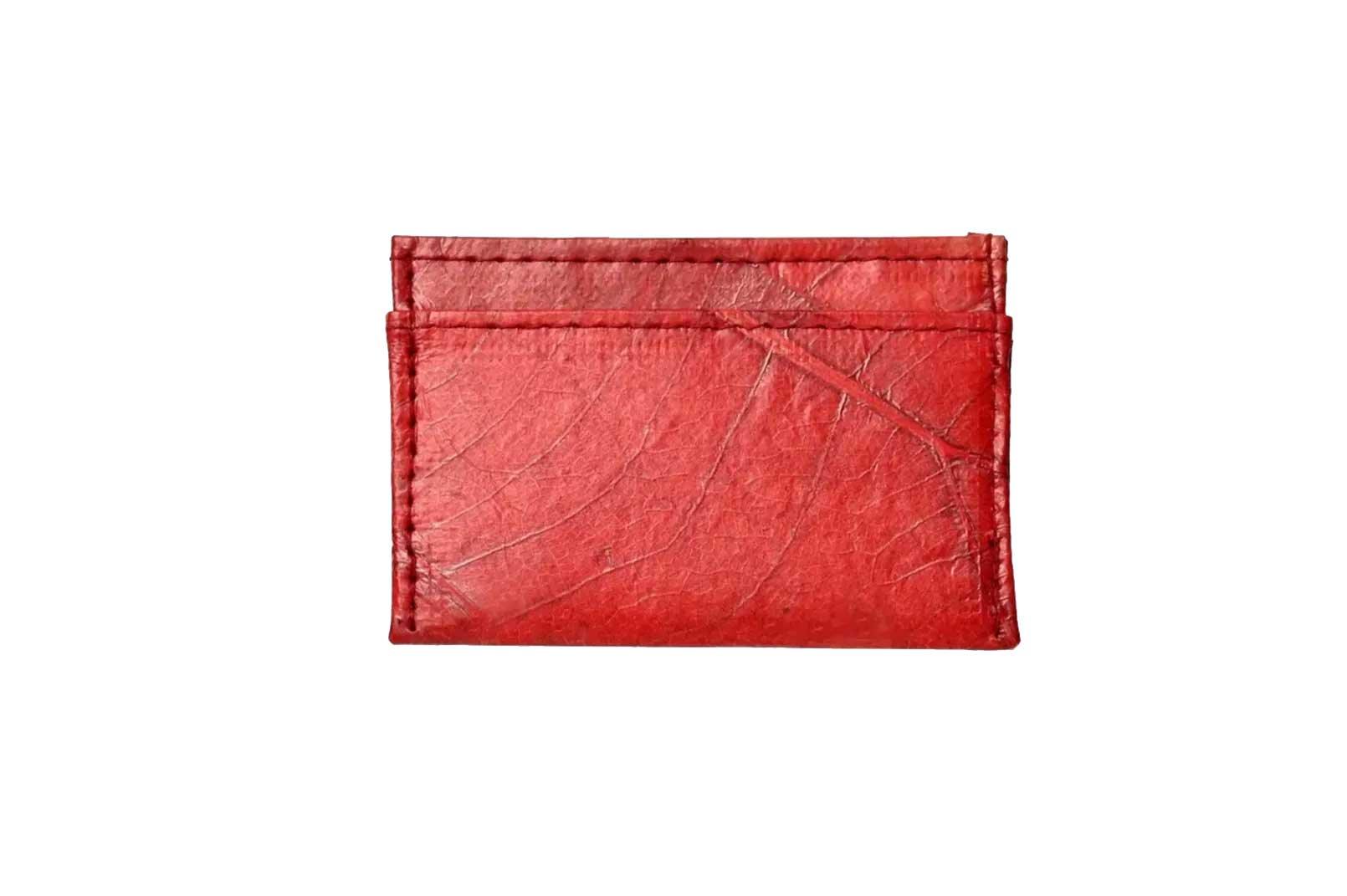 Vegan Leather Card Holder - Red – Karuna Dawn